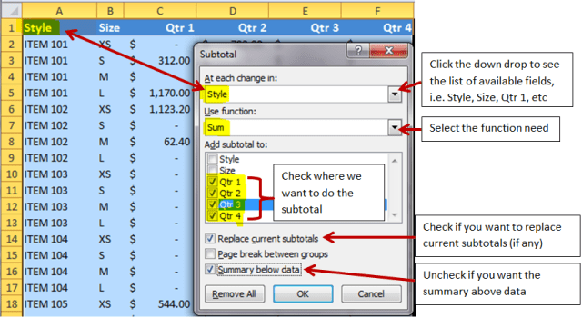 Excel Tips – Data Subtotal 3 | wmfexcel