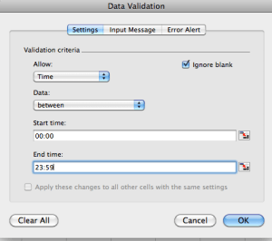 Data Validation – TIME | wmfexcel