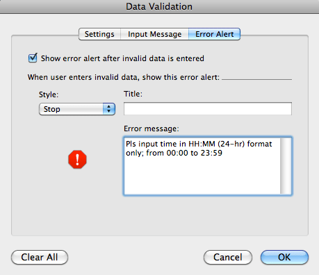 Data Validation – TIME | wmfexcel