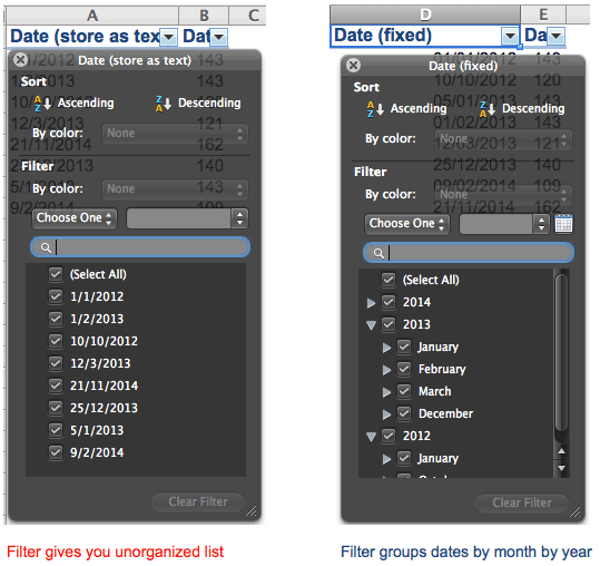 Advantages of having date input correctly in Excel | wmfexcel