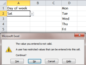 In-cell dropdown by Data Validation – Allow input NOT from a list ...