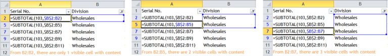 Sequential number for visible rows only | wmfexcel