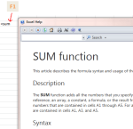 F1 – A must-know key if you are a self-learner! | wmfexcel