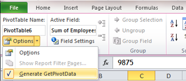 Get rid of the GETPIVOTDATA without disabling it | wmfexcel