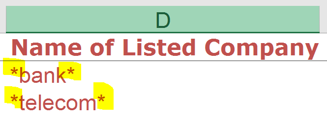 Filter a list of items from a long long list | wmfexcel