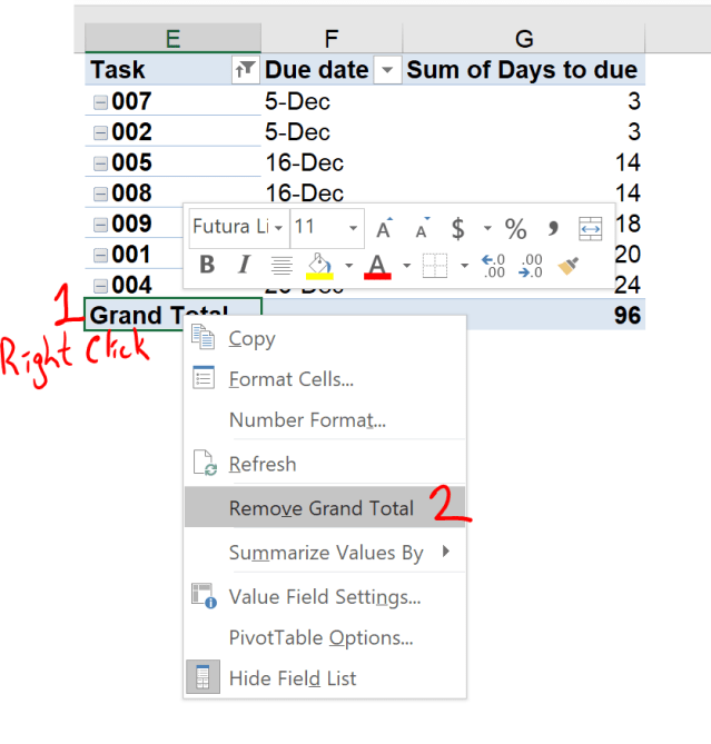 Get a list of pending tasks and sort by due dates | wmfexcel