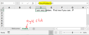 Hide and Seek – #Excel Worksheet | wmfexcel