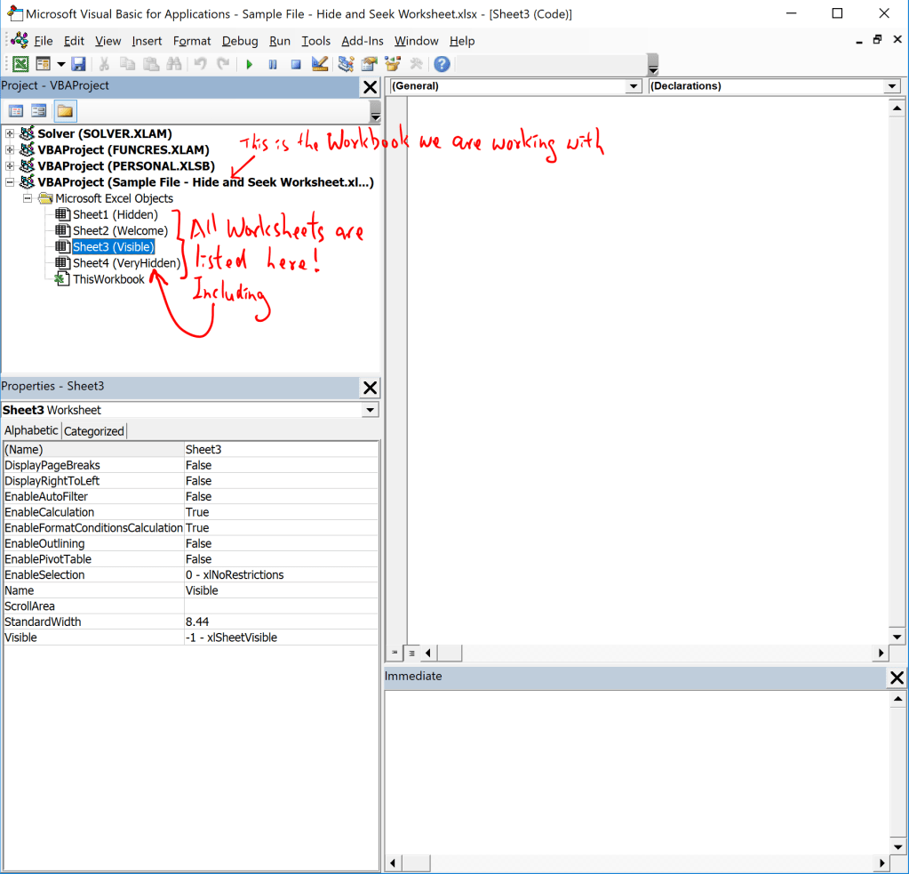 Hide and Seek – #Excel Worksheet | wmfexcel