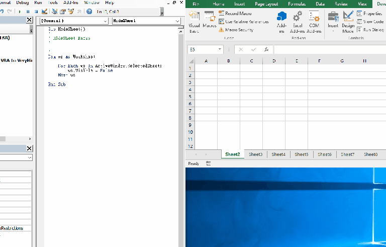 VBA to make selected sheets “Very Hidden” in #Excel | wmfexcel