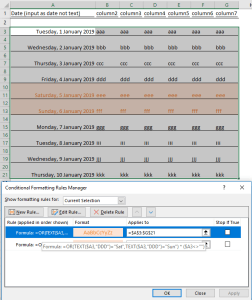 Highlight weekends and holidays using Conditional Formatting in #Excel ...