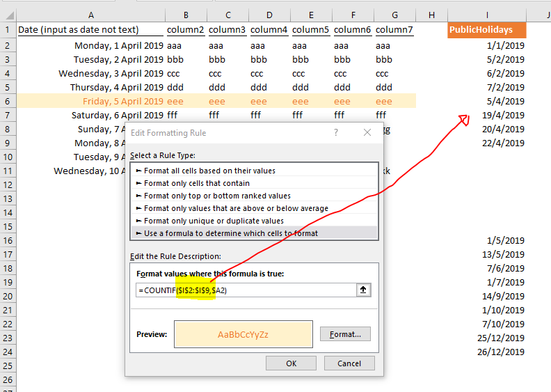 The INDIRECT trick of using Structured Reference in Conditional Formatting | wmfexcel