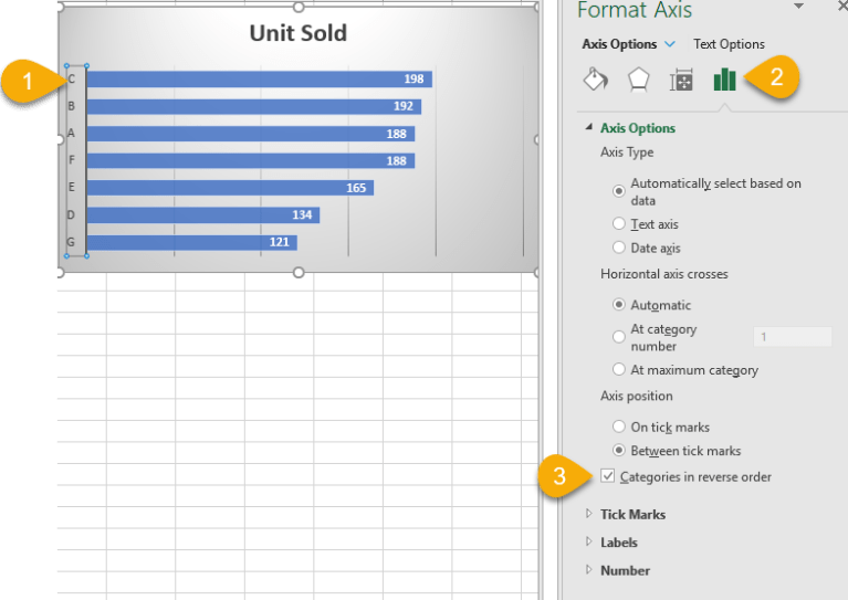 How to sort bar chart in descending order? | wmfexcel