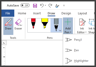 [Guest Post] DRAW – The New Tab in Office 2019/365 for INKING | wmfexcel