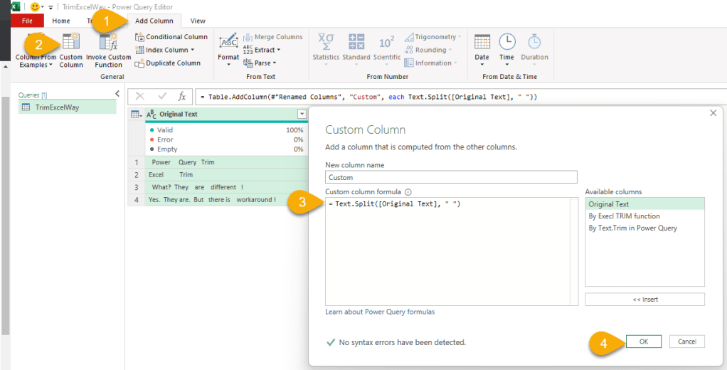 Trim like #Excel in #PowerQuery | wmfexcel