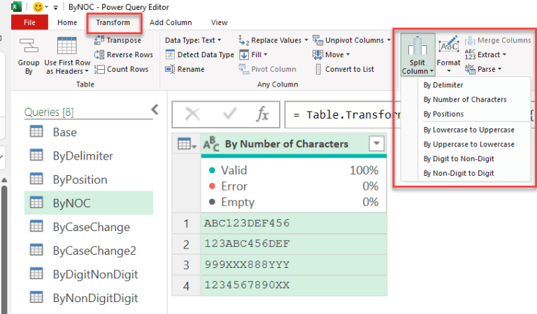 Split column in Power Query for #Excel | wmfexcel