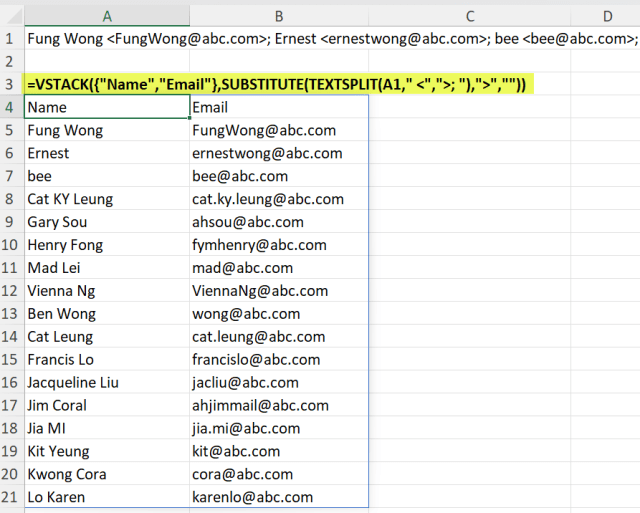 Use case of TEXTSPLIT in #Excel 365 | wmfexcel